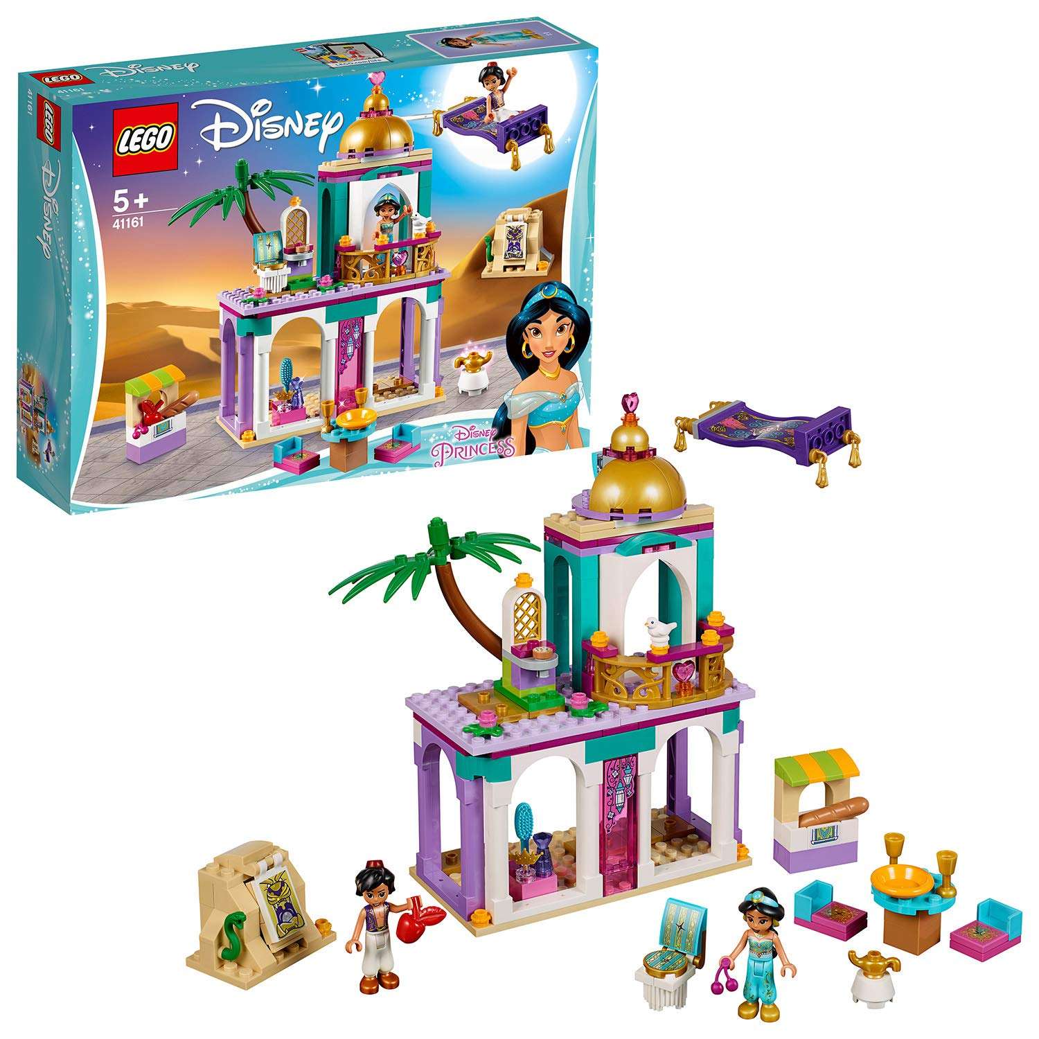 LEGO Disney Princess Aladdin and Jasmine Palace Adventures Set 41161 ...