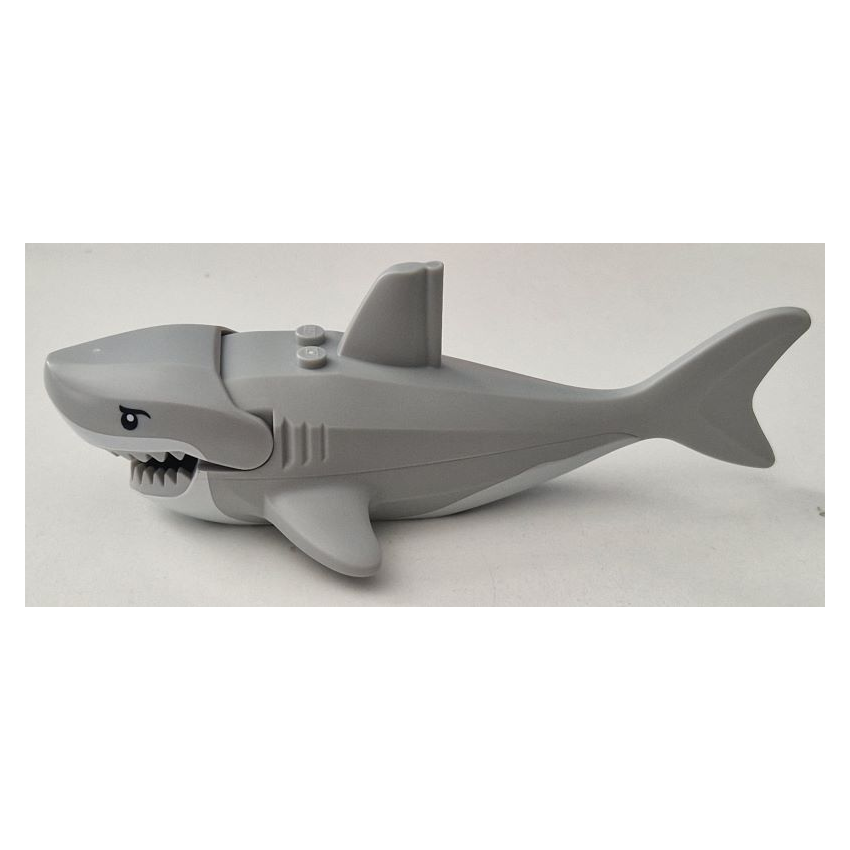 LEGO Animal City Light Blueish Grey Large Shark with White Mouth and ...