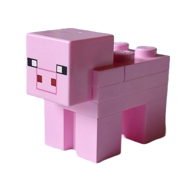 LEGO Animal Pink Minecraft Pig Minifigure - Brick Deals