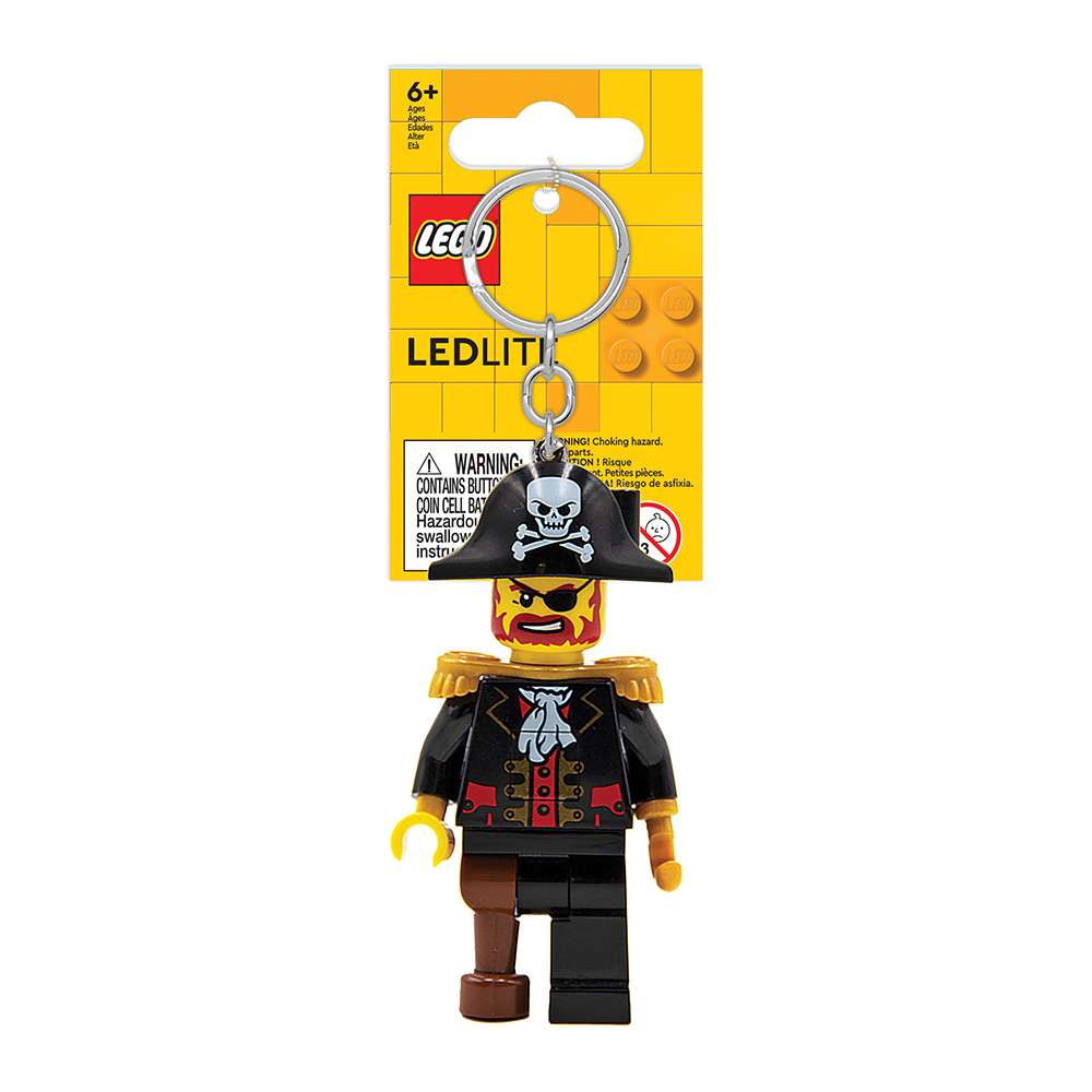 LEGO Iconic Captain Brickbeard Minifigure Key Light (Keyring / Keychain ...