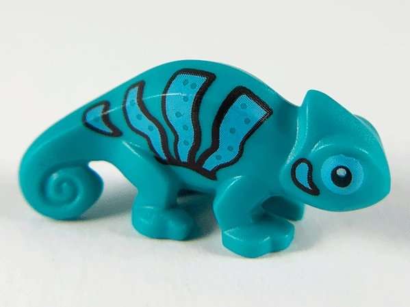 LEGO City Chameleon Animal Minifigure (Dark Turquoise) - Brick Deals