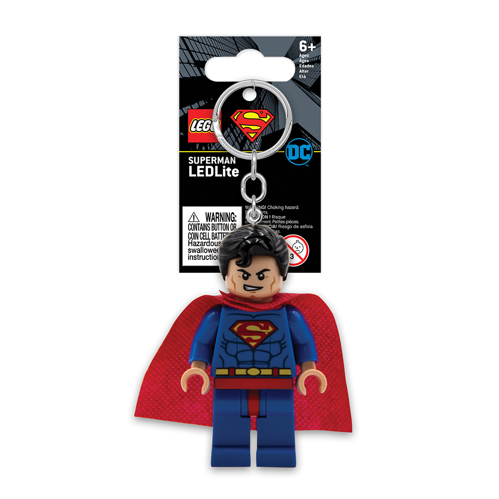 LEGO DC Super Heroes Superman Minifigure Key Light (Keyring / Keychain ...
