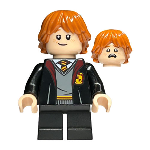 LEGO Harry Potter Ron Weasley Gryffindor Robe and Short Legs Minifigure ...