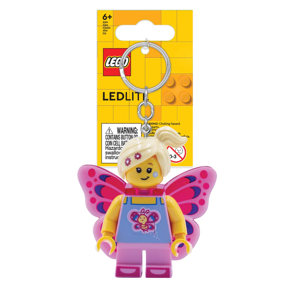 LEGO Iconic Butterfly Girl Minifigure Key Light (Keyring / Keychain ...