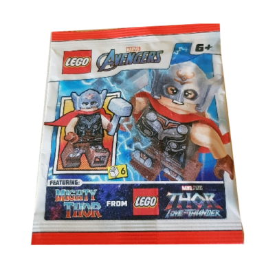 LEGO Marvel Super Heroes Mighty Thor Minifigure Paper Foil Pack Set ...