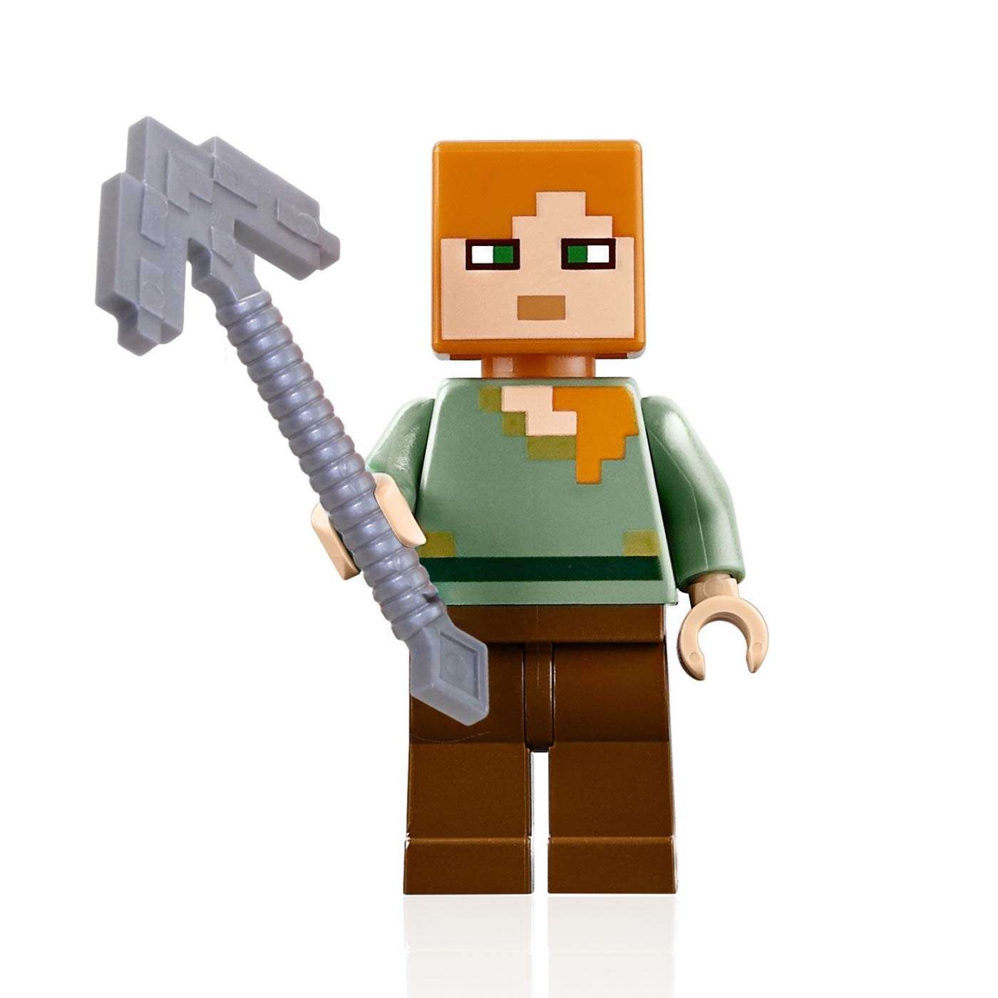 LEGO Minecraft Alex Minifigure with Iron Pickaxe from 21143 - Brick Deals