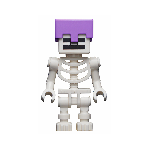 LEGO Minecraft Skeleton with Enchanted Diamond Helmet Minifigure from ...