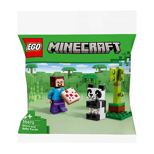LEGO Minecraft Steve and Baby Panda Polybag Set 30672 - Brick Deals