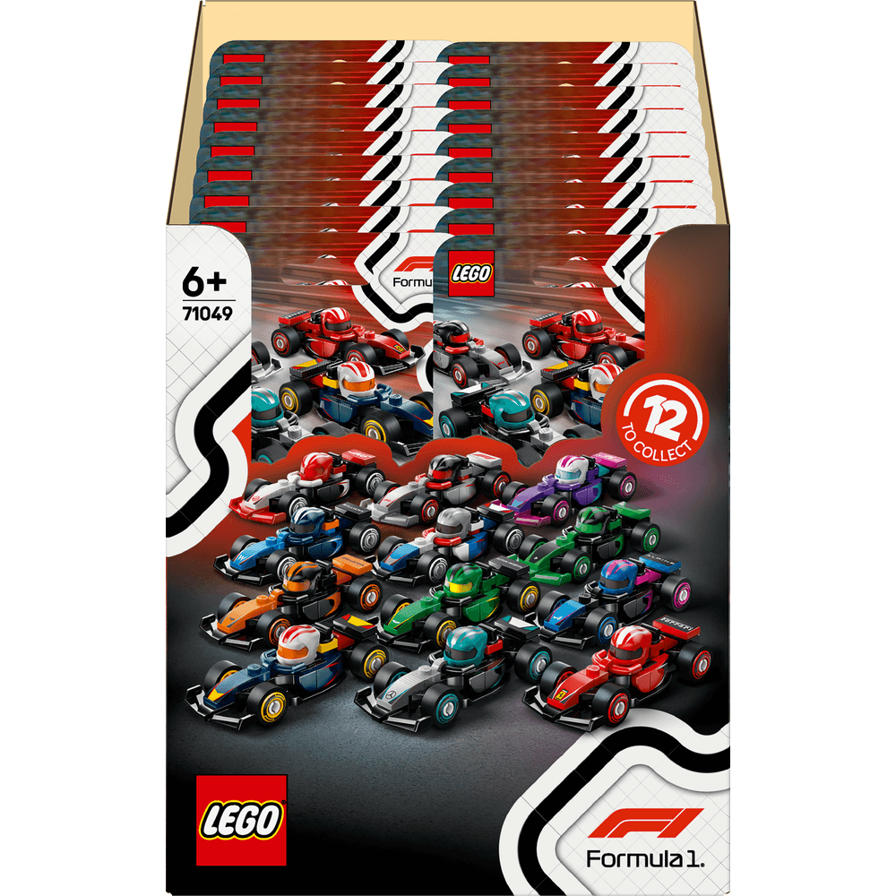 LEGO F1 Collectible Race Cars Retail Box of 36x Minifigure Blind Boxes ...